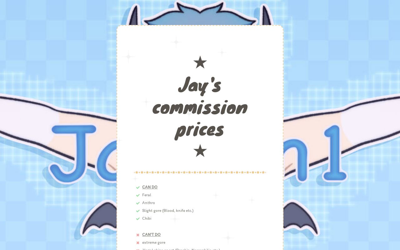 Commission prices